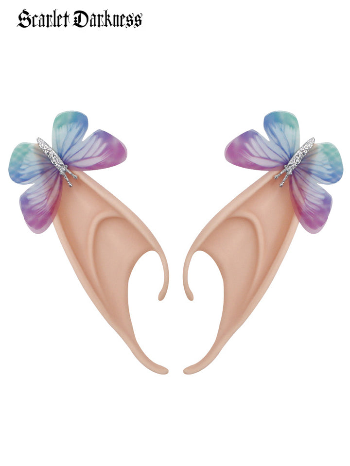 Scarlet Darkness Fairycore Woodland Elf Ears