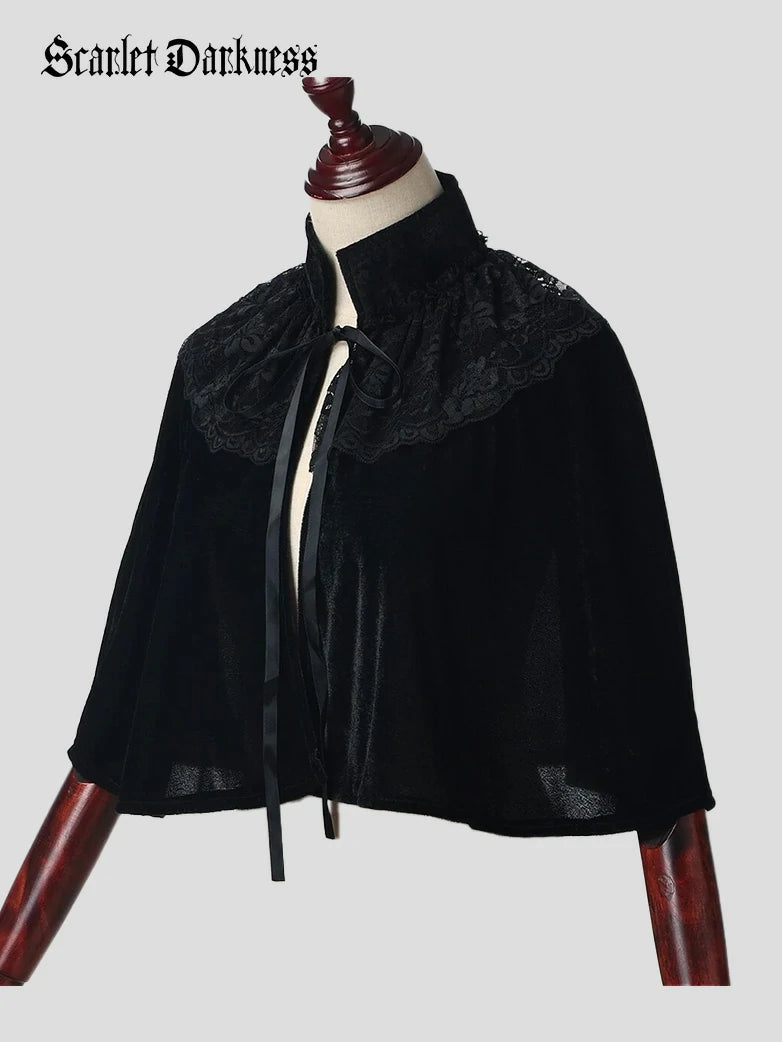 Scarlet Darkness Women's Romantic Victorian Gothic Cape Cloak