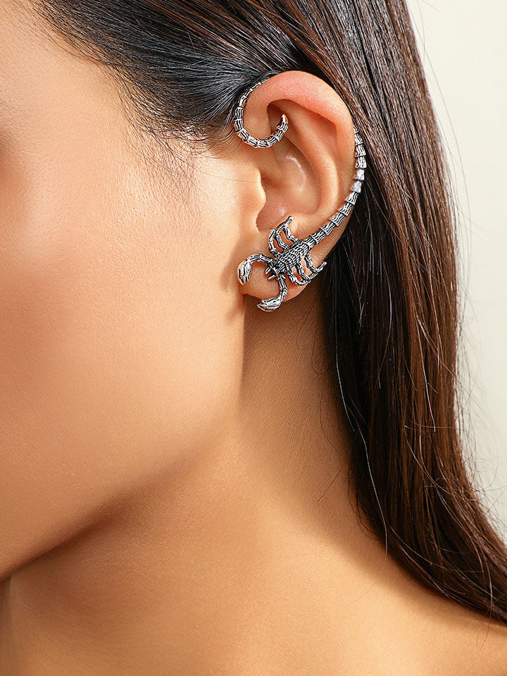 Scarlet Darkness Gothic Punk Dark Scorpion Ear Clips