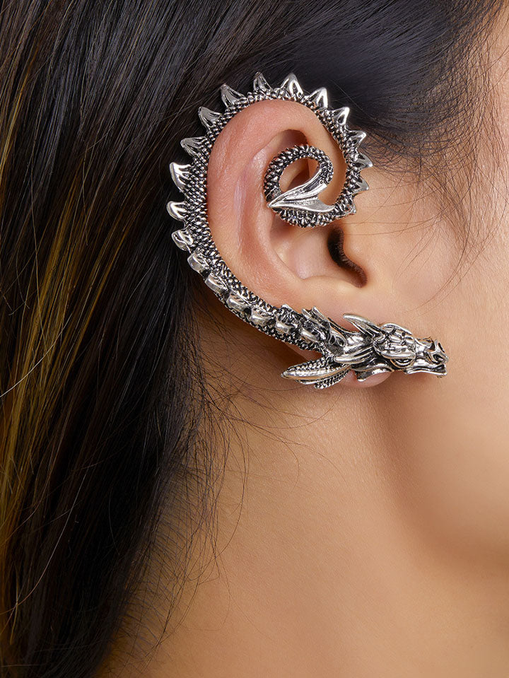 Scarlet Darkness Medieval Dragon Ear Cuff 1pcs